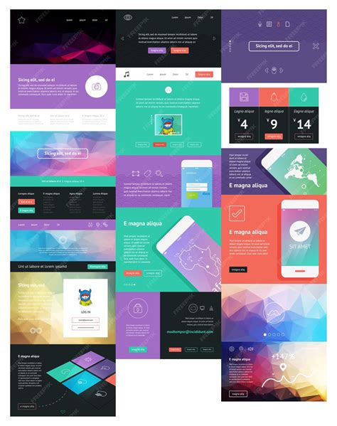 Premium Vector Ui Is A Set Of Components Featuring The Flat Design Trend