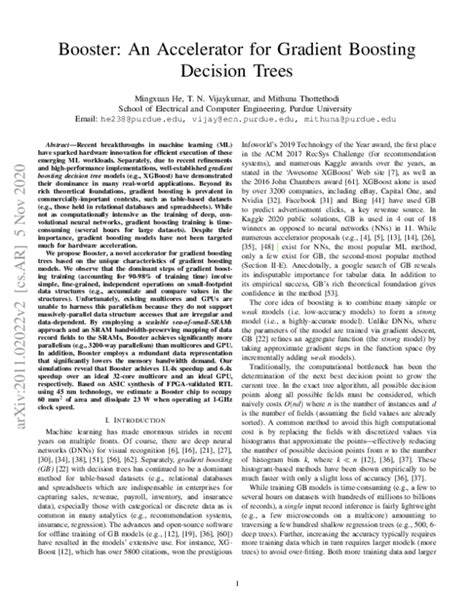 Pdf Booster An Accelerator For Gradient Boosting Decision Trees