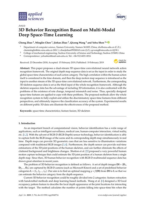 Pdf 3d Behavior Recognition Based On Multi Modal Deep Space Time Learning