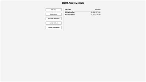 Github Thiagoschollproject Dom Arraymetods Small Application For