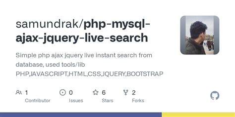 Github Samundrakphp Mysql Ajax Jquery Live Search Simple Php Ajax