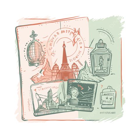 여권 스탬프 클립 아트