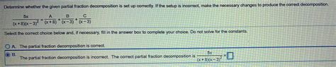 Answered Determine Whether The Given Partial Fraction Decomposition