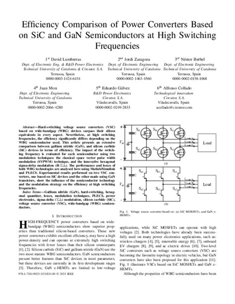 pdf efficiency comparison of power converters based on sic and gan