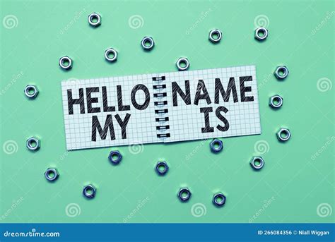 Conceptual Caption Hello My Name Is Business Showcase Introducing Yourself To New People