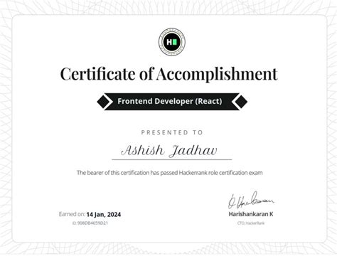 ashish jadhav on linkedin frontenddeveloper reactjs hackerrank