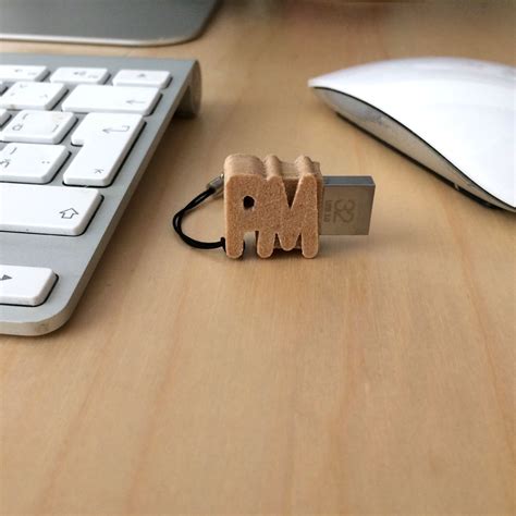 Wooden Usb Flash Drive With Initials Layerica