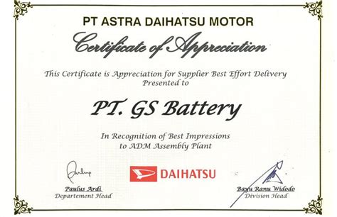 Certification And Awards