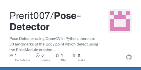 github prerit007 pose detector pose detector using opencv in python there are 33 landmarks