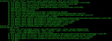Redis On Spark Notserializableexceptionspark写redis 序列化notserializableexception