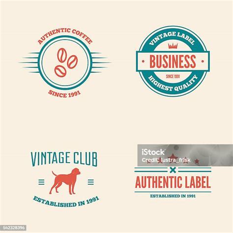 Ilustración De Conjunto De Elementos De Logotipos Vectoriales Etiquetas