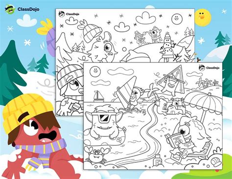 Winter And Summer Coloring Pages Classdojo Di 2024