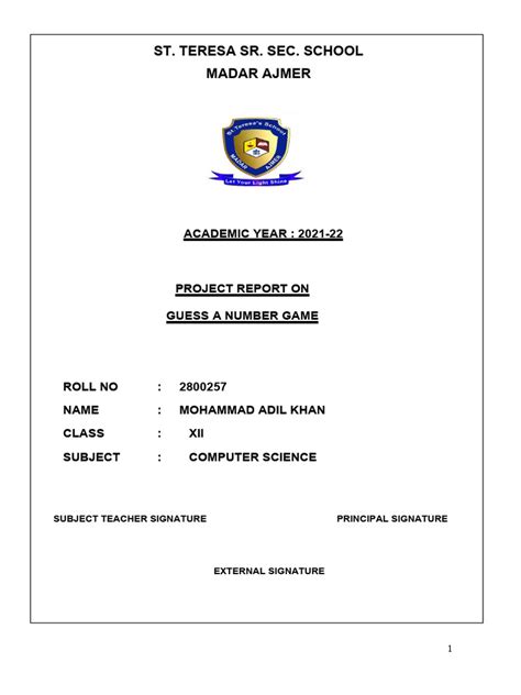 random number guess project pdf software computer architecture