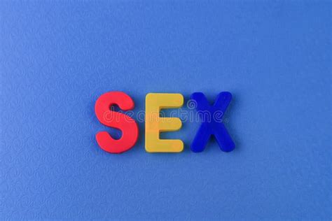 Word Or Text Sex Written In The Alphabet With Colorful Letters O Stock