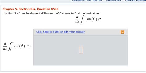 solved use part 2 of the fundamental theorem of calculus to