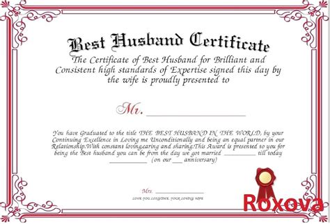 Lovable Husband Certificate Pin On Scrapbook Ideas For Certificates