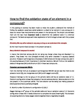 Simplest Method To Find Oxidation State Of An Element TPT