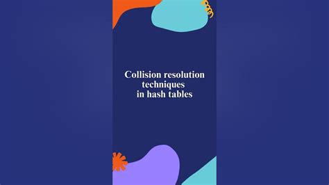 Collision Resolution Techniques In Hash Tables 🔍 Data Structures Youtube