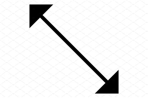 Diagonal Arrow Icon Resize Cursor Vector Graphics ~ Creative Market