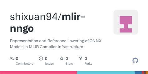 Github Shixuan94mlir Nngo Representation And Reference Lowering Of Onnx Models In Mlir