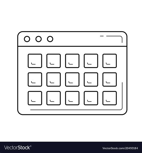 Data Structure Line Icon Royalty Free Vector Image