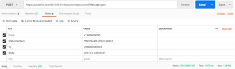 Nodejs Twilio Webhook With Postman Request Stack Overflow