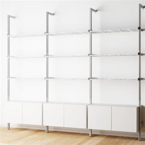 Modular Shelving Units Aluminum Shelves Wood Cabinets