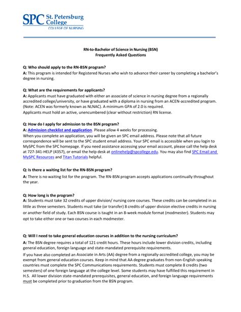 RN BSN Program FAQs Requirements Application Online Learning