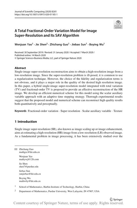 A Total Fractional Order Variation Model For Image Super Resolution And