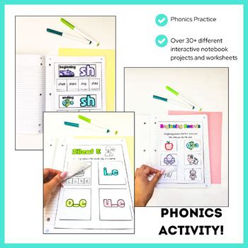 Phonics Interactive Notebook Worksheets And Activities Phonics Lessons