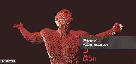 아트 이벤트 초대 템플릿입니다 복셀 아트 광고 개념 배너 전단지 포스터 커버 또는 브로셔에 대한 3d 벡터 그림입니다 3차원