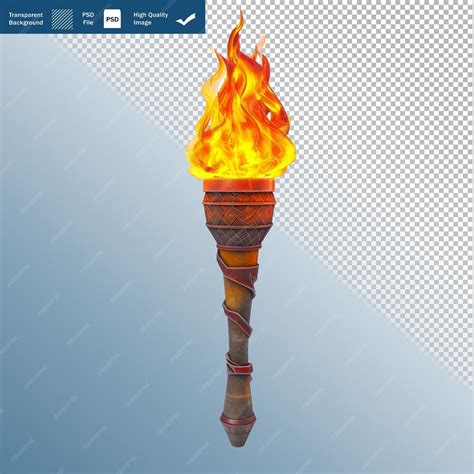 Premium Psd 3d Cartoon Torch On White Background Png