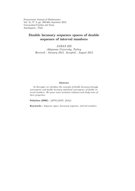 Pdf Lacunary Sequence Spaces Of Interval Numbers