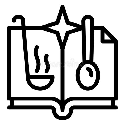 Recipe Book Line Icon Cooking Concept Vector Graphics Gourmet Book Sign On White Background
