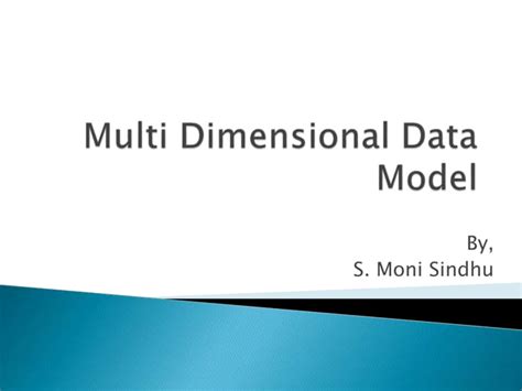 Multi Dimensional Data Model Pptx Databases Computer Software And Applications