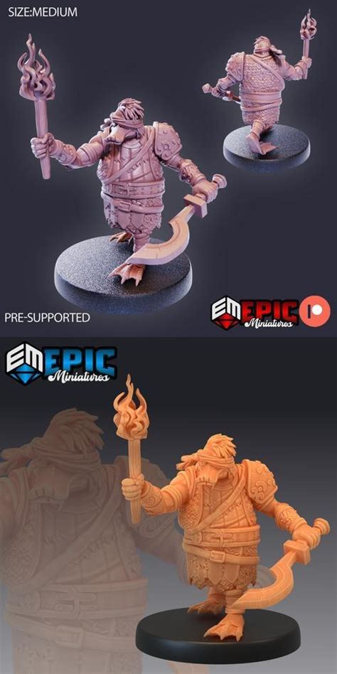Duck Folk Mercenary Torch Medium Karoku The Monk Free High Quality Models