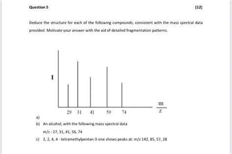 Solved Deduce The Structure For Each Of The Following