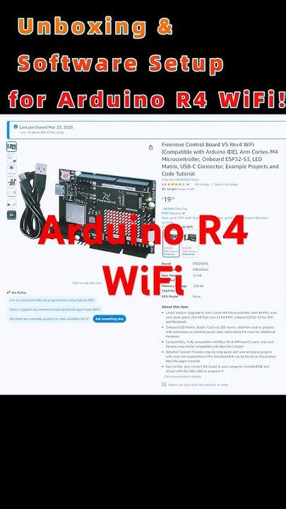 Unboxing And Software Setup For Arduino R4 Wifi Arduino Arduino R4wifi Experiment Youtube