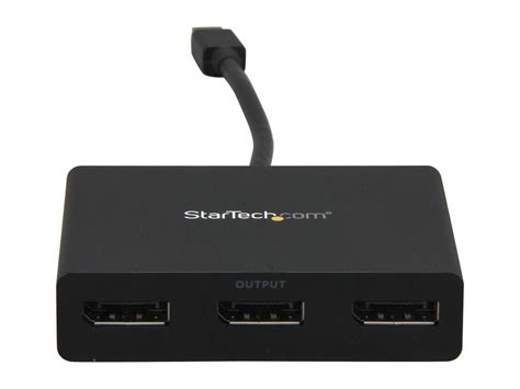 Mstmdp123dp Mini Displayport 1 2 To Triple Head Displayport Multi Monitor Mst Hub