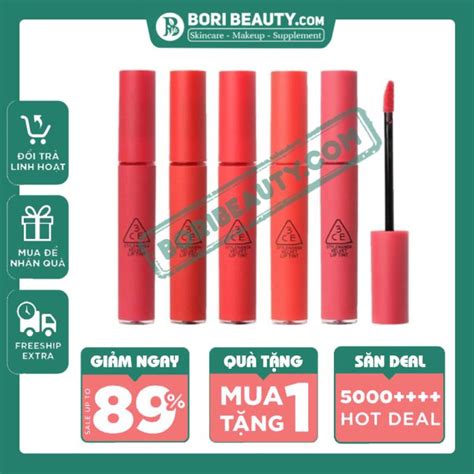 ChÍnh HÃng Son Kem 3ce Velvet Lip Tint Siêu Lì Bền Màu