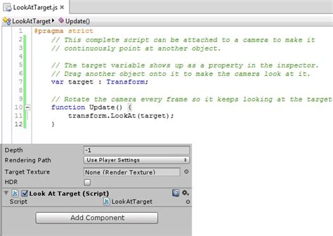 Where Is Target For My LookAt Script Unity Engine Unity Discussions