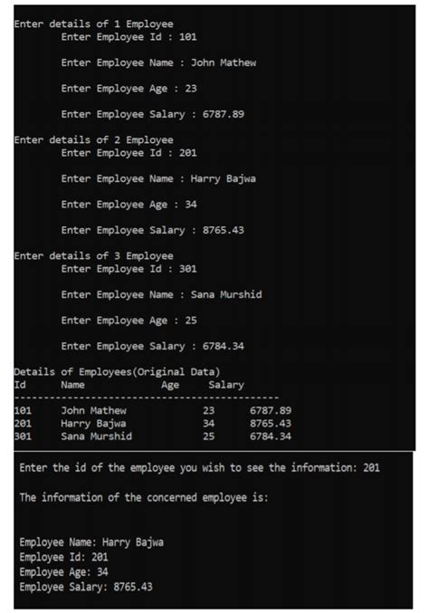 Solved Create A Class Employee Having Private Data Members