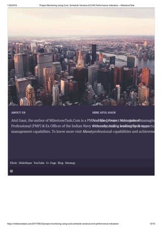 Project Monitoring Using Cost Schedule Variance EVM Performance