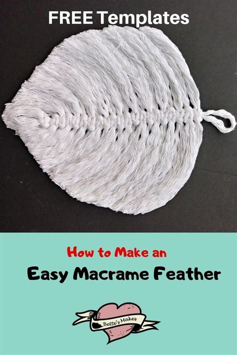 How To Make An Easy Macrame Feather If You Can Tie One Knot And Use A Pair Of Scissors You Can