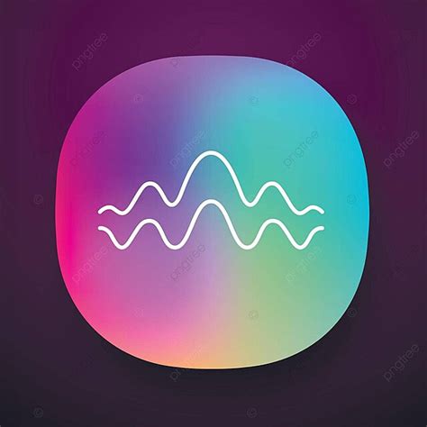 Flowing Soundwave App Icon With Wavy Lines User Frequency Button Vector User Frequency Button