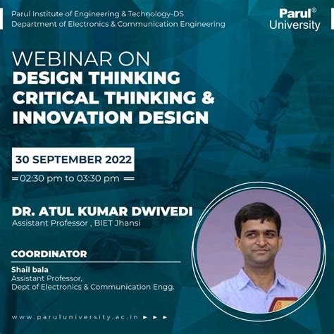 dr atul kumar dwivedi on linkedin next webinar on design thinking as