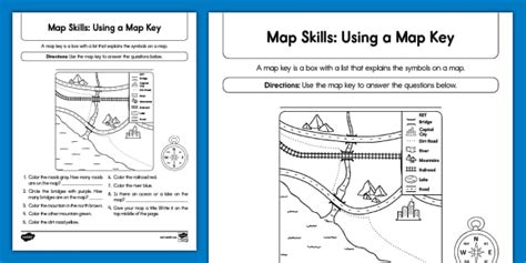 Second Grade Map Skills Using A Map Key Teacher Made
