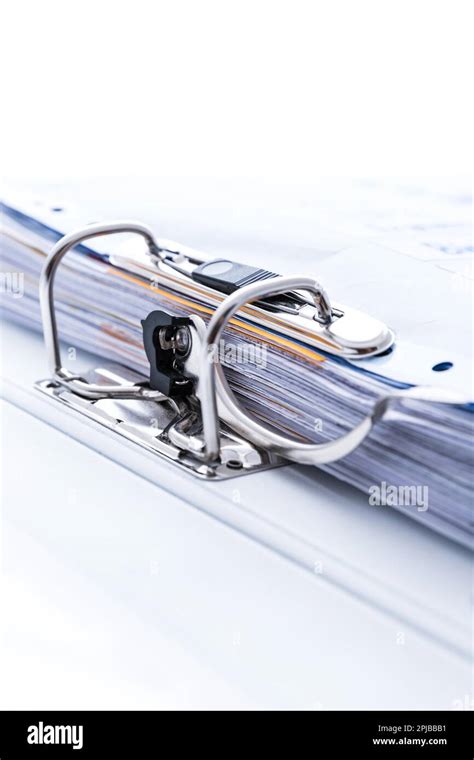 Detail Of Open Folder Filled With Documents Symbol Of Business Or Bureaucracy Stock Photo Alamy