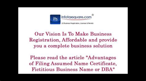 Advantages Of Filing Assumed Name Certificate Fictitious Business Name Or Dba