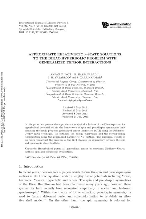 pdf pseudospin and spin symmetry of dirac generalized yukawa problems